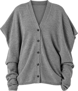 Meimeij M6Fz11 Excalibur Cardigan - Femme - Pulls - Gris - Taille: 36 FR