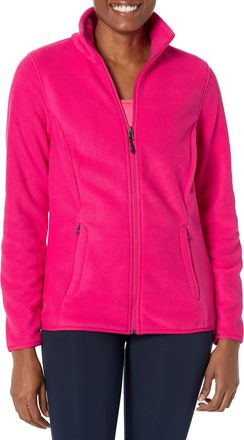 Amazon Essentials Damen Weiche Polarfleece-Jacke mit durchgehendem Reißverschluss in klassischer Passform (erhältlich in Übergrößen), Rosa, XXL