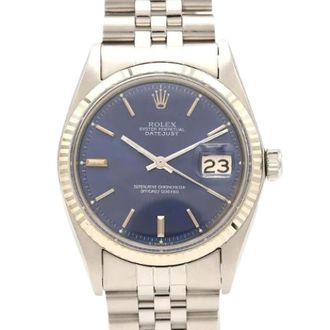 Rolex Pre-owned Datejust Acier et Or Blanc 1601 - Femme - Pre-owned - Bleu - Taille: ONE Size