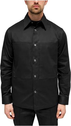 Paolo Pecora Homme, Chemises, Noir, Taille: XL Giacca camicia