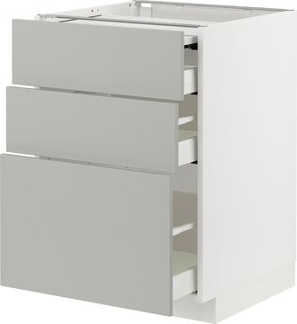 IKEA METOD / MAXIMERA Unterschr auszb Arbeitsfl/3 Schubl