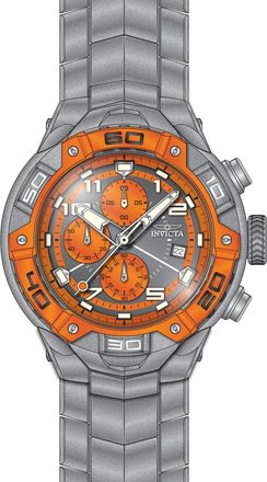 Invicta Speedway 49883 Herrenuhr - Quarzwerk - Edelstahl mit orangefarbenem Zifferblatt - 50 mm