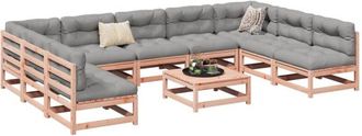 vidaXL vidaXL Salon de jardin 10 pcs bois massif sapin de douglas