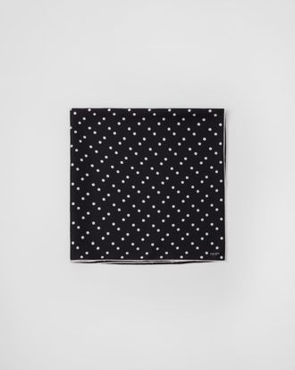 Prada Schal aus Seidentwill mit Print, 90 x 90