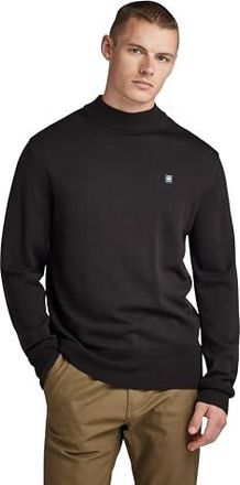 G-Star G-Star Homme Pull en Maille Premium Core Mock, Noir (dk black D21932-B692-6484), S