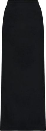 Dolce & Gabbana Maxi-Rock mit hohem Schlitz aus Cady - - Skirts - Damen - Schwarzk - S