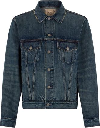 Polo Ralph Lauren Homme, Vestes, Bleu, Taille: S Short Denim Jacket