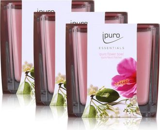 Ipuro Essentials by Ipuro Duftkerze flower bowl 125g - Die wunderbare Begegnung von blumiger Note und belebender Frische (3er Pack)