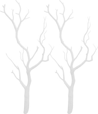 Pretyzoom OUNONA 2 Stück Trockene Äste Weiße Stäbe Für Weihnachtsbaum Zweige Für Weihnachtsbaum Weiße Äste Baumranken Stängel Künstliche Getrocknete Künstliche 