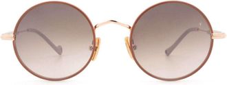 Eyepetizer Quatre Sonnenbrille mit rundem Gestell - Gold