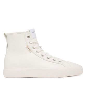Calvin Klein Sneakers aus Stoff Calvin Klein Vulc Lace Up Hightop Lth HW0HW03076 Wei&szlig;