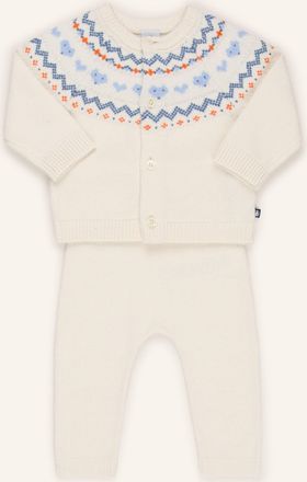 Petit Bateau Petit Bateau Set: Strickjacke Und Strickhose weiss