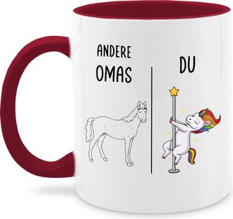 Shirtracer Tasse Tassen 325ml - Gro&szlig;mutter - Andere Omas Dabbing Einhorn | Oma Geschenk Geburtstag | Omi Geschenke zu Weihnachten | Oma Geburtstagsgeschenk | Ges