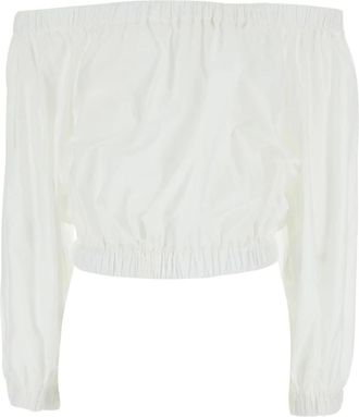 Jucca Femme, Blouses et Chemises, Blanc, Taille: 36 FR Haut &agrave; &eacute;paules d&eacute;nud&eacute;es