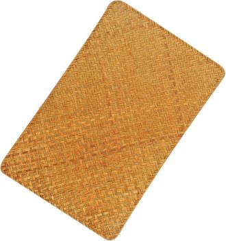 Cabilock Wasserabweisendes Seegras Tischset Platzsets Handgewebt in Hellorange Hitzebeständiger Küchencoaster Schützendes Platzdeckchen für Teller und Tassen P