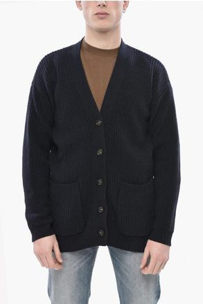 Paolo Pecora Virgin Wool V-Neck Cardigan size M