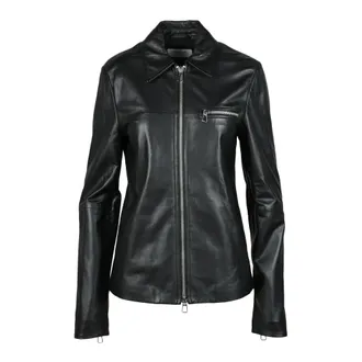 Sportmax Femme, Vestes, Noir, Taille: 40 FR Veste en cuir