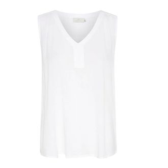 Kaffe Haut blanc col en V - Style Amber - Femme - Tops - Blanc - Taille: 48 FR
