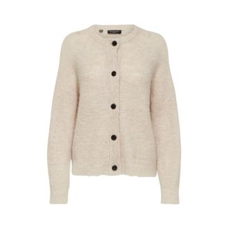 Selected Slflulu Cardigan - - Knitwear - Damen - Beige - L