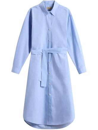 Woolrich robe-chemise à taille ceinturée - Bleu