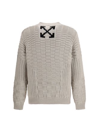 Off-white Mens Arrow Sweater Stone Cotton