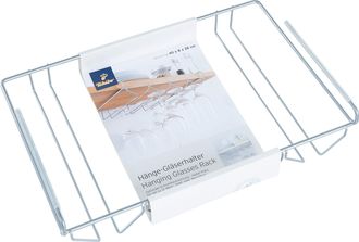 Tchibo H&auml;nge-Gl&auml;serhalter f&uuml;r bis zu 12 Stielgl&auml;ser, Edelstahl, 40 cm