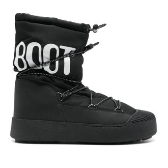 Moon Boot Schwarze Winterstiefel Slip-On Stil - - Shoes - Herren - Schwarzk - 44 EU