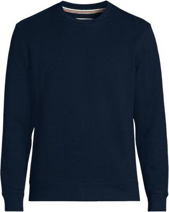 Lands End Rundhals-Sweatshirt SERIOUS SWEATS, Herren, Gr&ouml;&szlig;e:52-54 regular, Blau, Baumwoll-Mischung/Polyester-Mischung, by Lands End