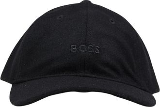 HUGO BOSS Mischung aus Wolle Logo-Patch M&uuml;tze - - Accessories - Herren - Schwarzk - ONE SIZE