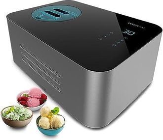 Cecotec Frigo avec Compresseur 1,5 L Gelacy 1500 Touch. 150 W, Machine à faire une crème glacée, Écran tactile, Fenêtre de commande, Moteur amovible, Crème gl