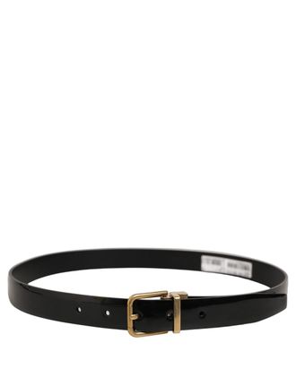 Dolce & Gabbana Glossy Leather Belt - Black