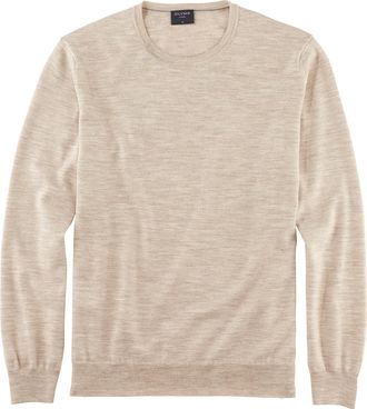 Olymp Herren Pullover Rundhals Casual.Strick,Single Jersey,Regular fit,Hellbeige 20,XL
