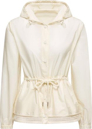 Moncler Moncler Veste De Pluie Rochebonne &Agrave; Capuche, Femme, Blanc, Taille: 00