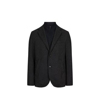 Norwegian Wool Blazer droit Performance &agrave; chevrons