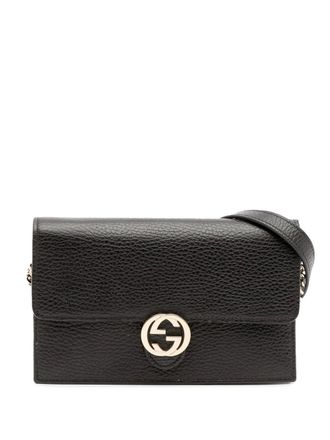 Gucci portefeuille Dollar à bride en chaîne (2000-2015) - Noir