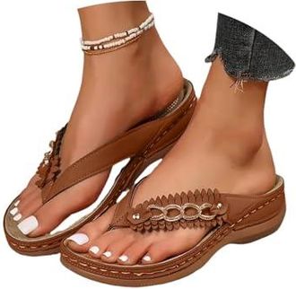 Generic Sandales orthop&eacute;diques pour femme avec soutien de la vo&ucirc;te plantaire, sandales compens&eacute;es confortables pour femme 2026, chaussures d&eacute;t&eacute; d&eacute;contract&eacute;es 