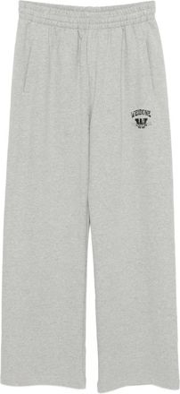 We11done pantalon à logo imprimé - Gris