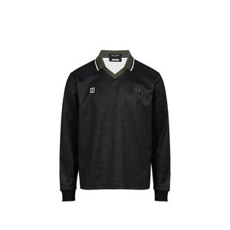 Fred Perry Polo &agrave; manches longues et col contrastant