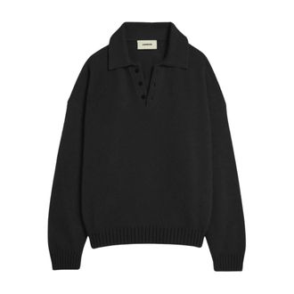 A Paper Kid Homme, Pulls, Noir, Taille: L Polo In Maglia