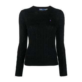 Polo Ralph Lauren Femme, Pulls, Noir, Taille: 44 FR Pull Noir Brodé