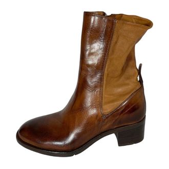 Lemargo Ranch Stil Lederstiefel - - Shoes - Damen - Braun - 36 EU