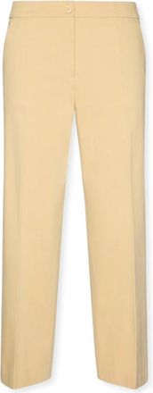 Elena Miro Femme, Pantalons, Beige, Taille: 52 FR Pantalon Corsaire en Gabardine