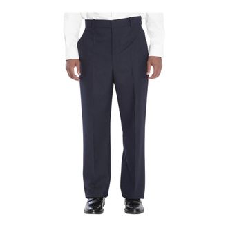 Saint Laurent High-Rise Straight-Leg Wollhose - - Trousers - Herren - Blau - M
