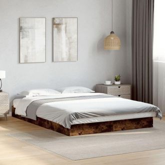 vidaXL Bettgestell ohne Matratze R&auml;uchereiche 140x200 cm Holzwerkstoff Vidaxl