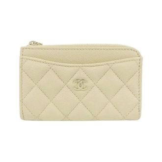 Chanel Porte-cartes doccasion - Femme - Pre-owned - Beige - Taille: ONE Size