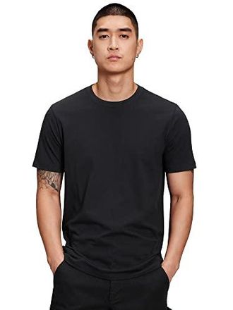 GAP Everyday Soft Crewneck T-Shirt Tee, Noir, Large Homme