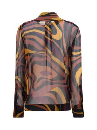 Emilio Pucci Marmo Print Creponne Shirt - Multicolor