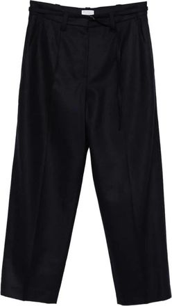 Brunello Cucinelli Stoffhose aus Wolle mit Bundfalten - - Trousers - Damen - Blau - XS