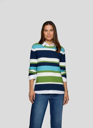 Rabe Strickpullover in Colorblocking-Optik