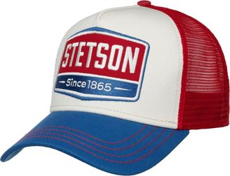 Stetson Highway Trucker Cap Snapback Baumwolle Herren Sommer Winter blau-rot One Size Small